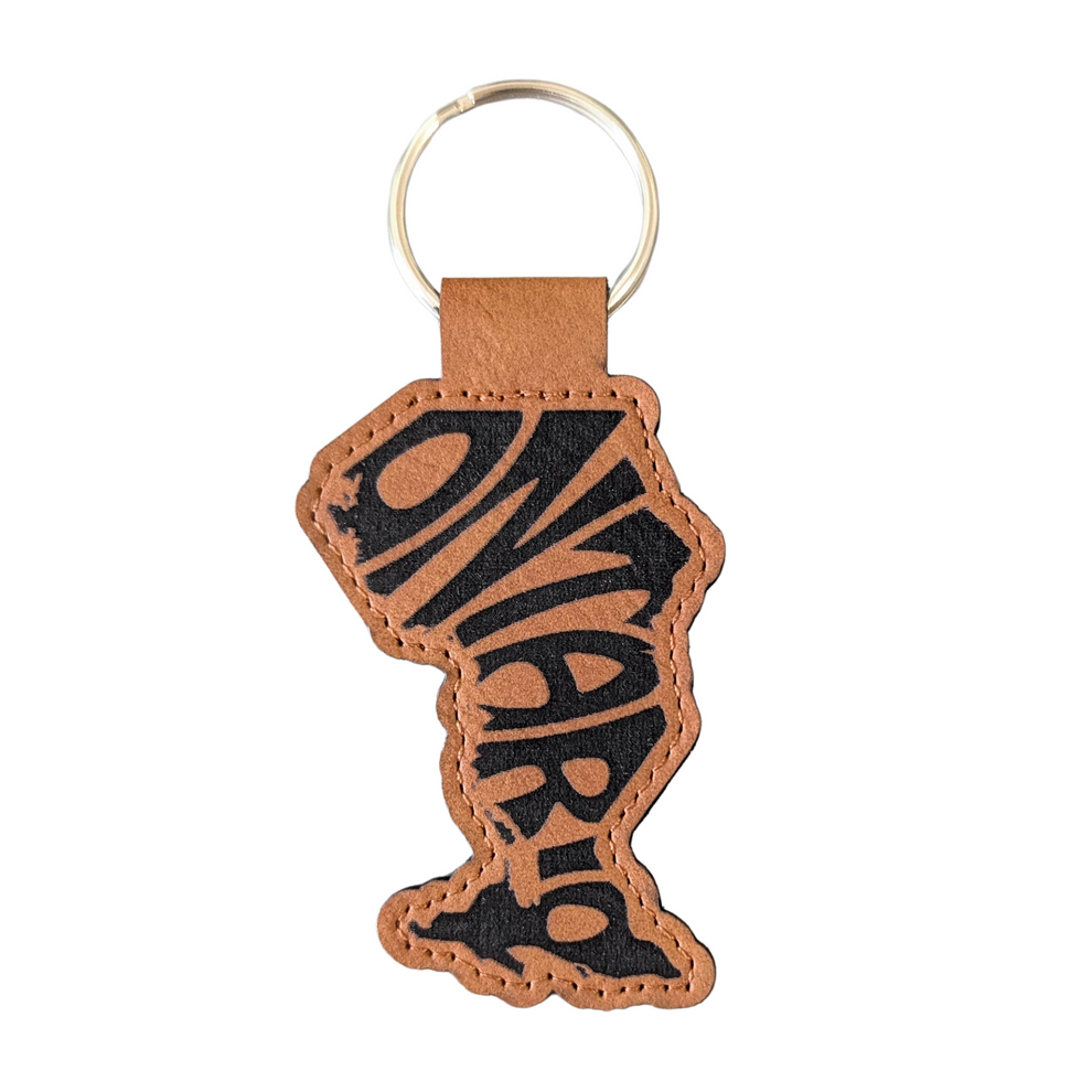 Ontario Typography Travel Souvenir Keychain – Rosefire Customs & Engraving
